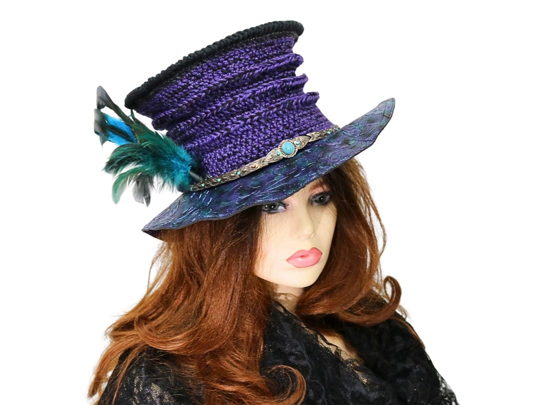 Whimsical Goth Fae Top Hat, Wonderland Vibe, Festival Costume Cosplay ...