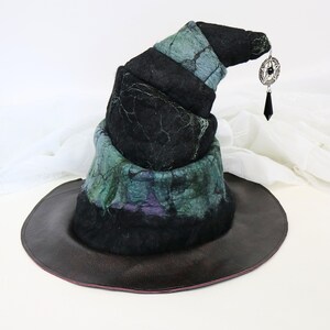 Forest Swamp Witch Hat, Patchwork Witch, Crooked Felt Witch Hat, Strega ...