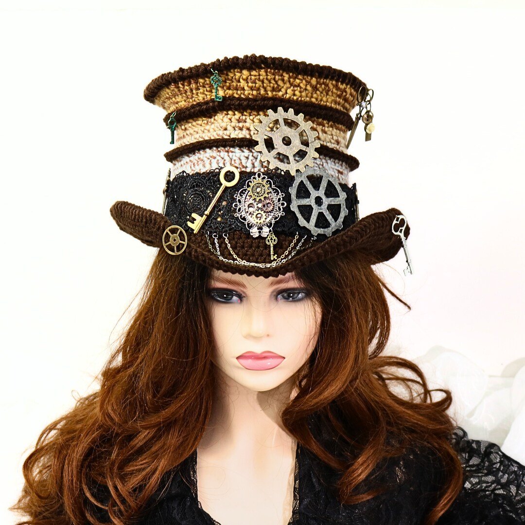 Steampunk Festival Top Hat, Colorful Concert Top Hat, Winter Top Hat ...