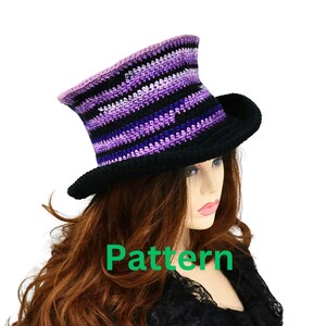 Pattern for Crochet Top Hat, Crochet Pattern, Digital Download PDF ...