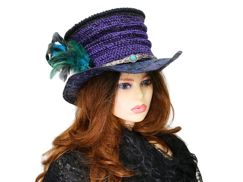 Whimsical Goth Fae Top Hat, Wonderland Vibe, Festival Costume Cosplay ...