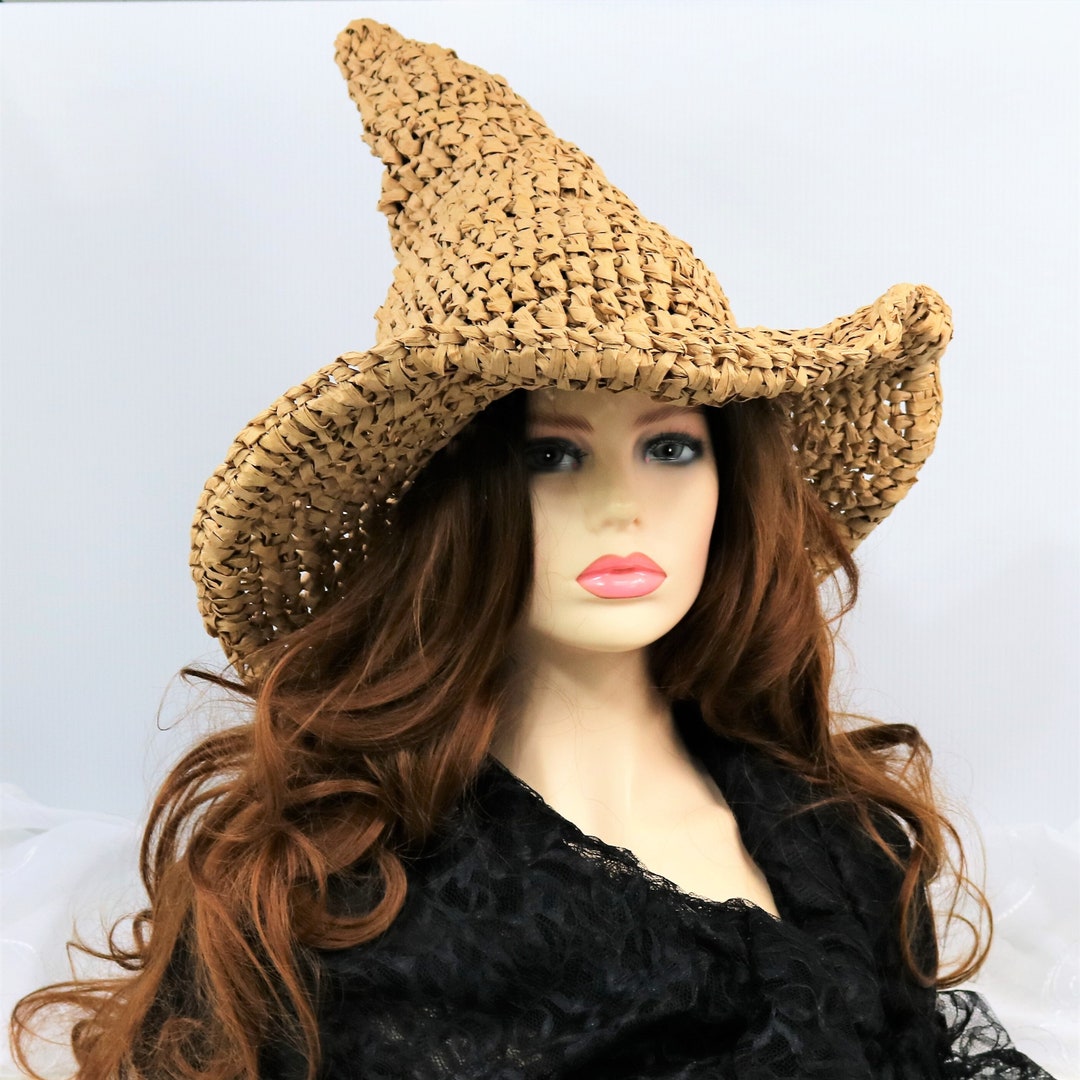 Raffia Summer Straw Witch Hat Witches of Summer Witch Hat - Etsy