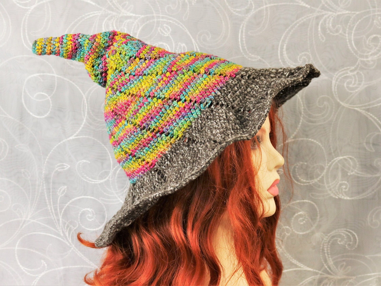 Rainbow Inclusive Witch Hat Wire Brim Crooked Witch Hat - Etsy