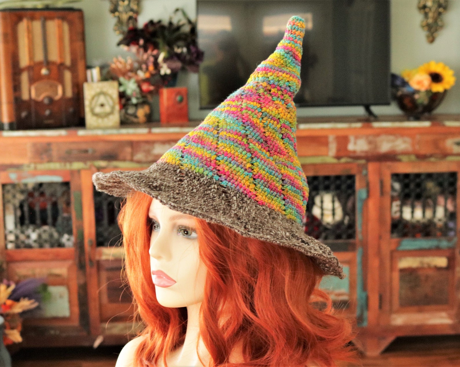 Rainbow Inclusive Witch Hat Wire Brim Crooked Witch Hat | Etsy