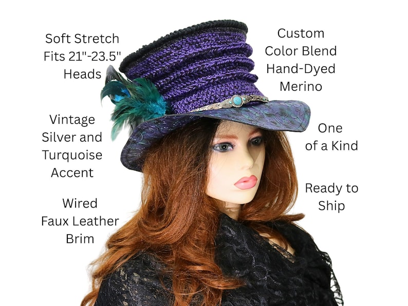 Whimsical Goth Fae Top Hat, Wonderland Vibe, Festival Costume Cosplay ...