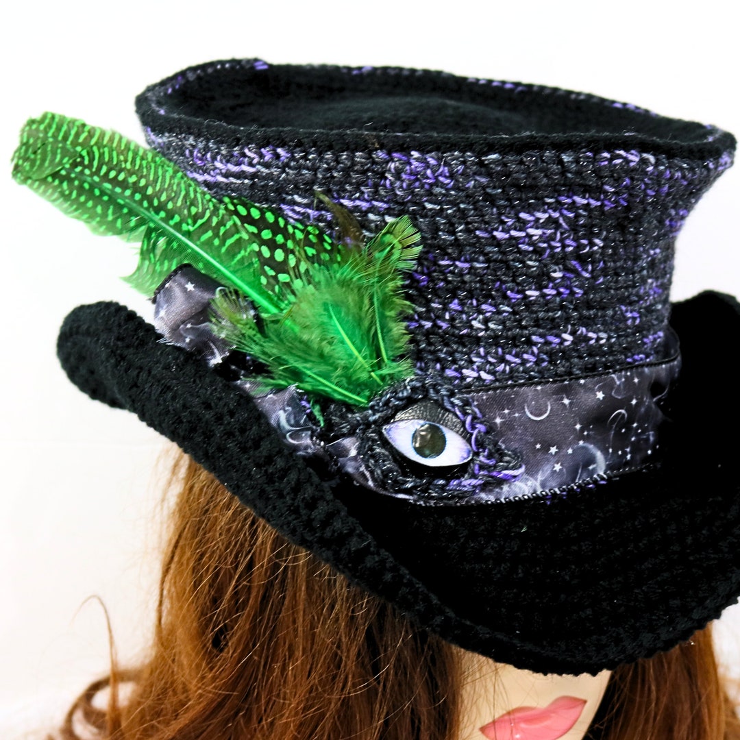 Festival Top Hat With Witch Eye, Witchy Celestial Fae Inspired Hat ...