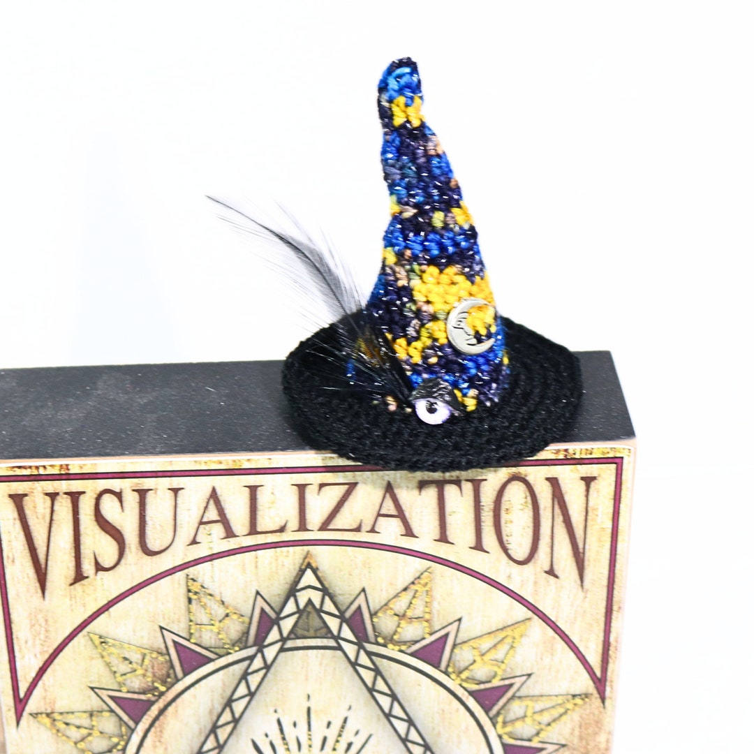 Small Witchy Housewarming Gift, Mini Moon Witch Hat Decor, Magic Eye ...