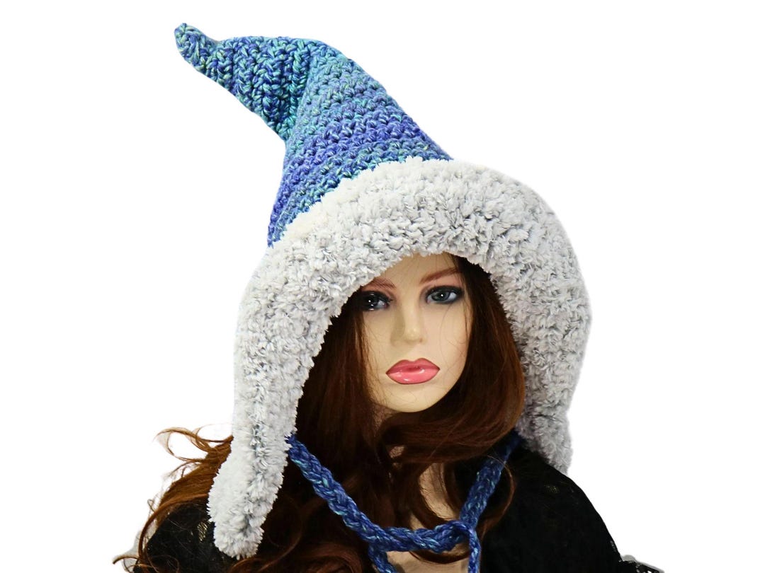 Fur Trim Witch Hood, Elf Hooded Cowl, Oversized Hood With Ties, Winter ...