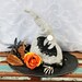 Bat and Bone Witch Hat Full Moon Night Witch Hat Felted Tall - Etsy