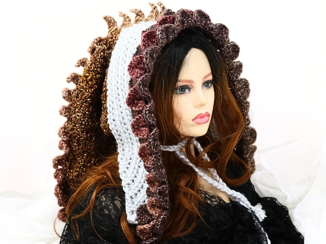 Golden Dragon Scale Hood With Ties, Dragon Tail Hood, Dragon Cosplay ...