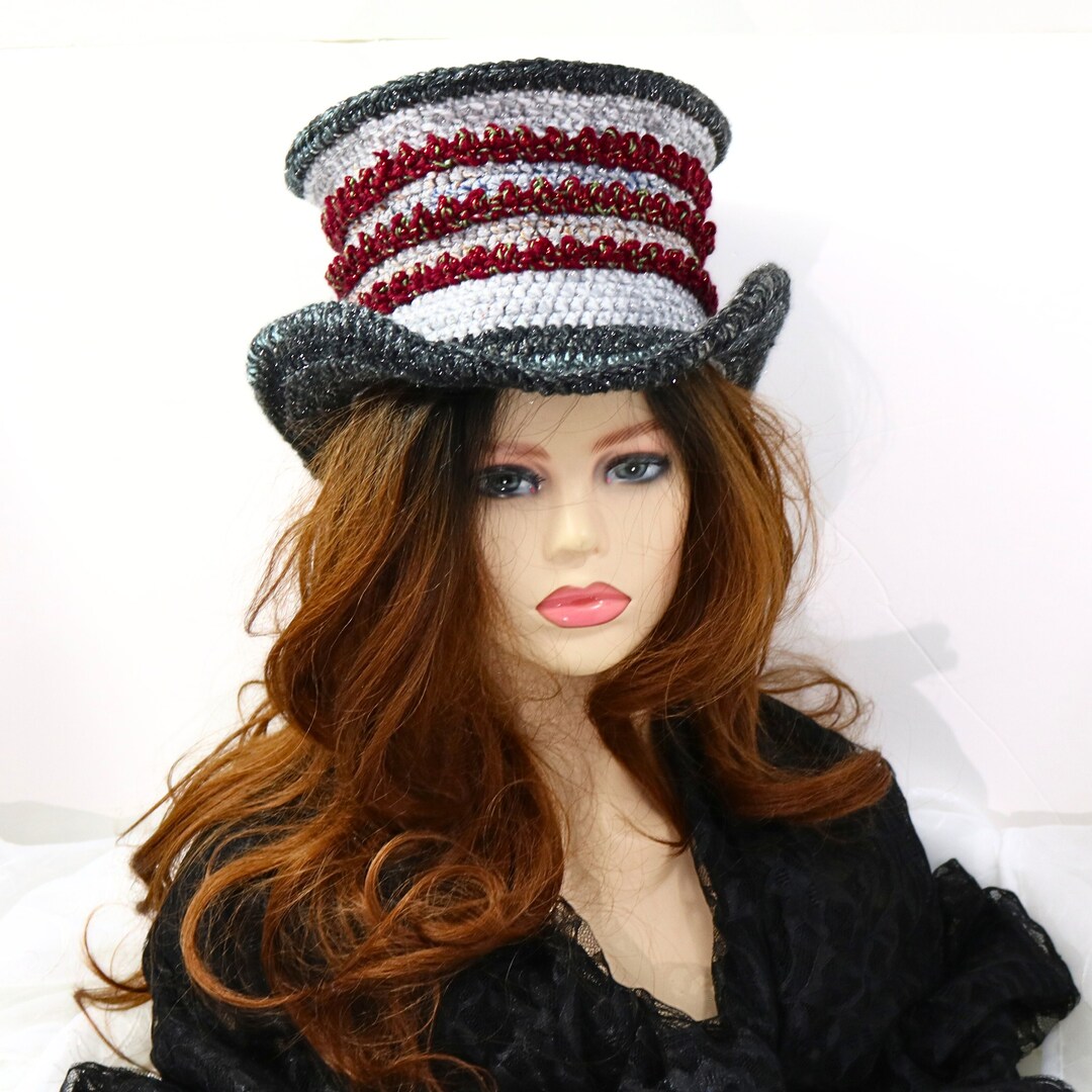 Victorian Music Festival Top Hat, Renfaire Top Hat, Colorful Top Hat ...