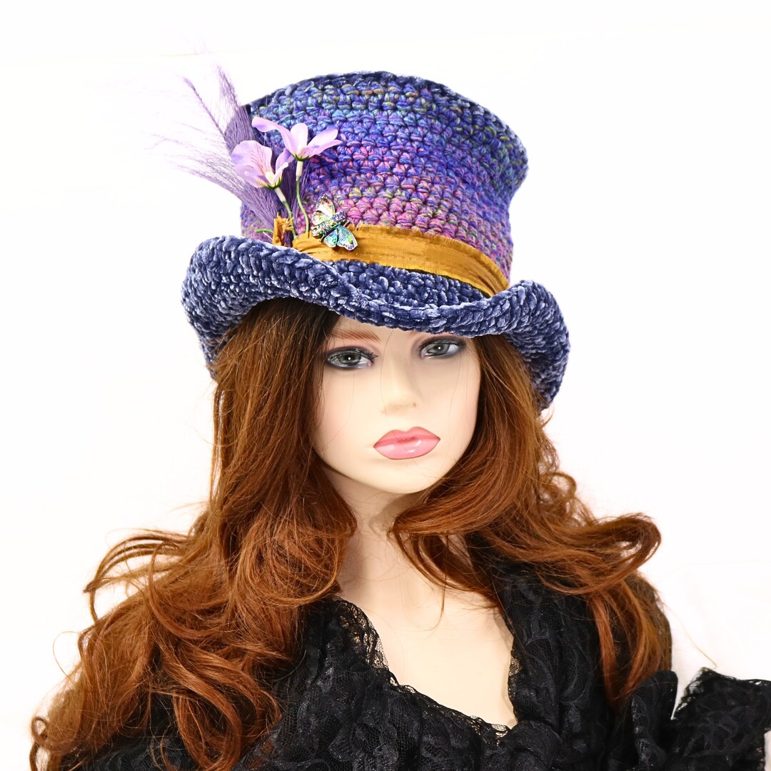 Colorful Spring Festival Top Hat, Renfaire Funky Outfit Headwear, Fairy ...