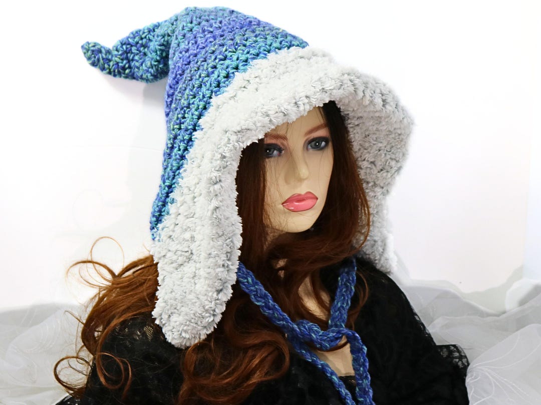 Fur Trim Witch Hood, Fae Elf Hooded Cowl, Oversized Hood With Ties ...