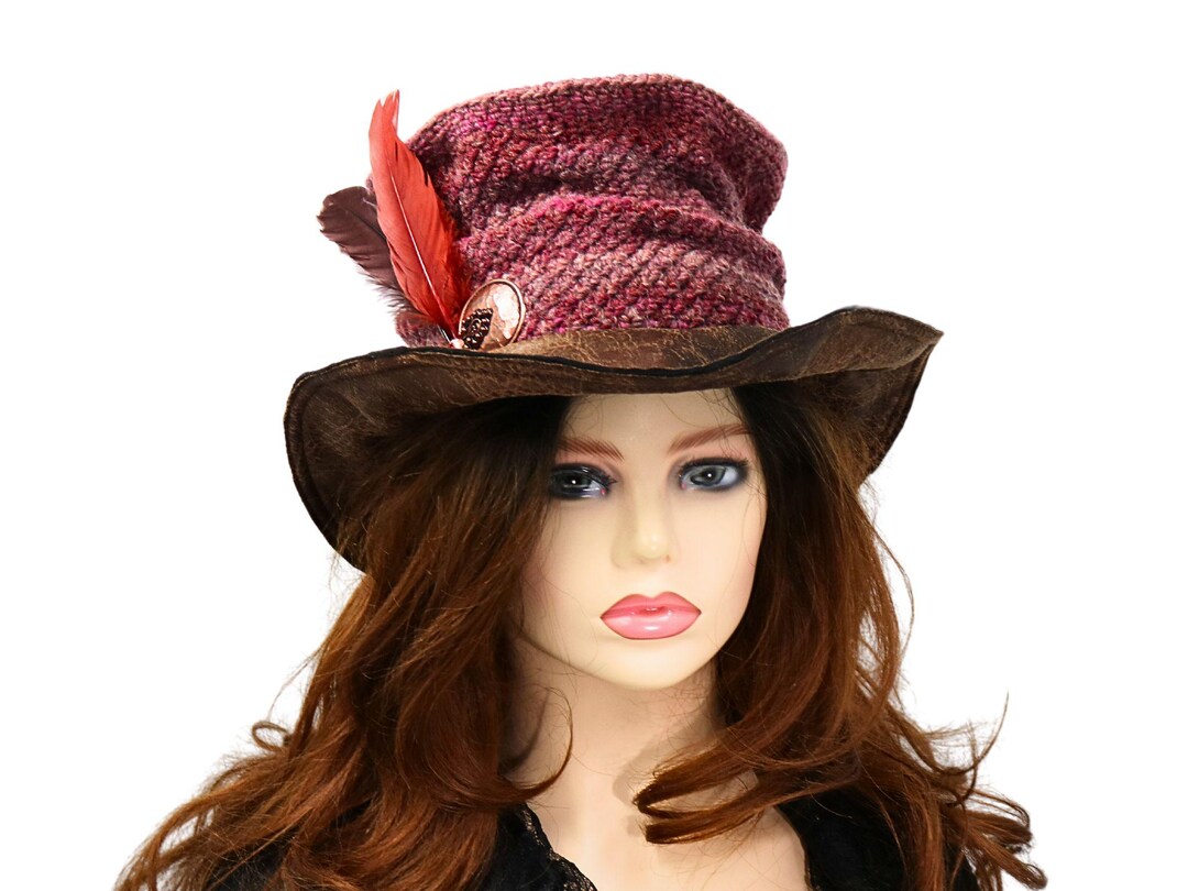 Wonderland Fae Top Hat, Rustic Crochet Top Hat, Him Her, Hatter Vibes ...