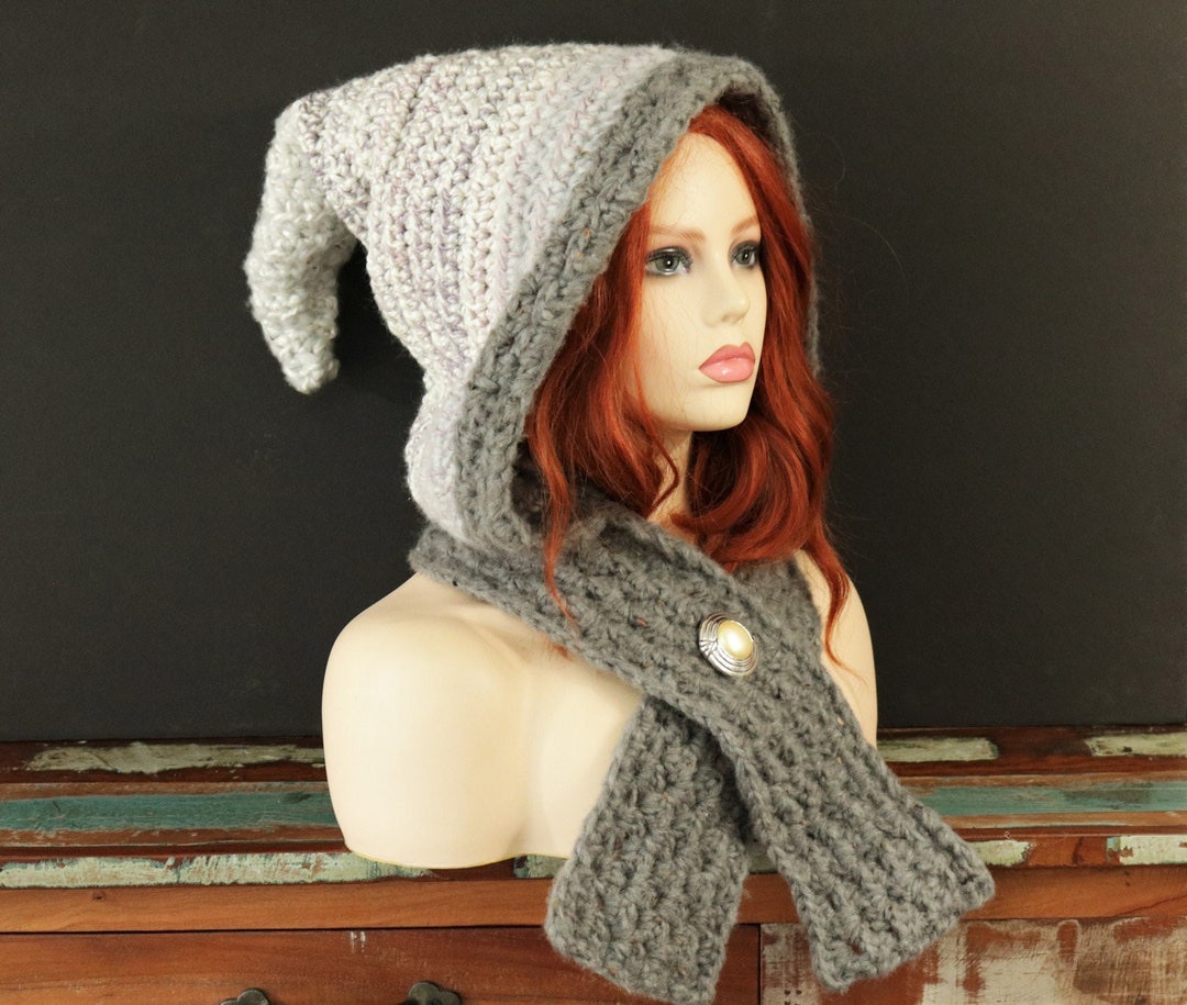 Crystal Shade Druid Hooded Cowl Druid Cowl Hood Witchy - Etsy