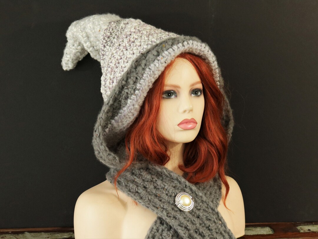 Crystal Shade Druid Hooded Cowl Druid Cowl Hood Witchy - Etsy