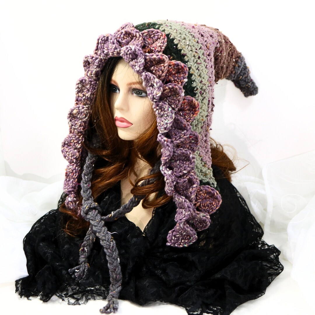 Dragon Hood With Ties, Rustic Dragon Hood, Dragon Scale Trim, Oversized ...