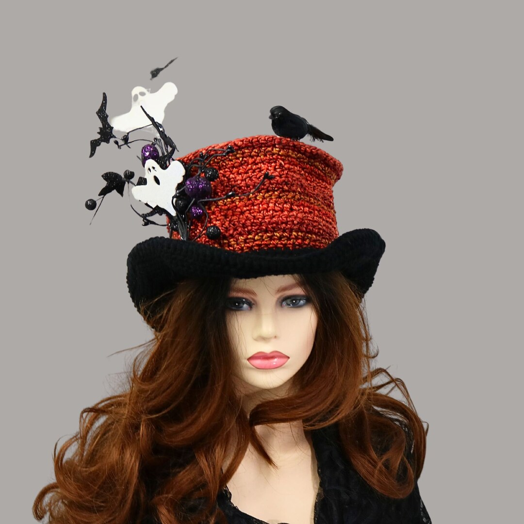 Fun Festival Top Hat, Ghost and Bats, Witchy Top Hat, Spooky Cute Theme ...