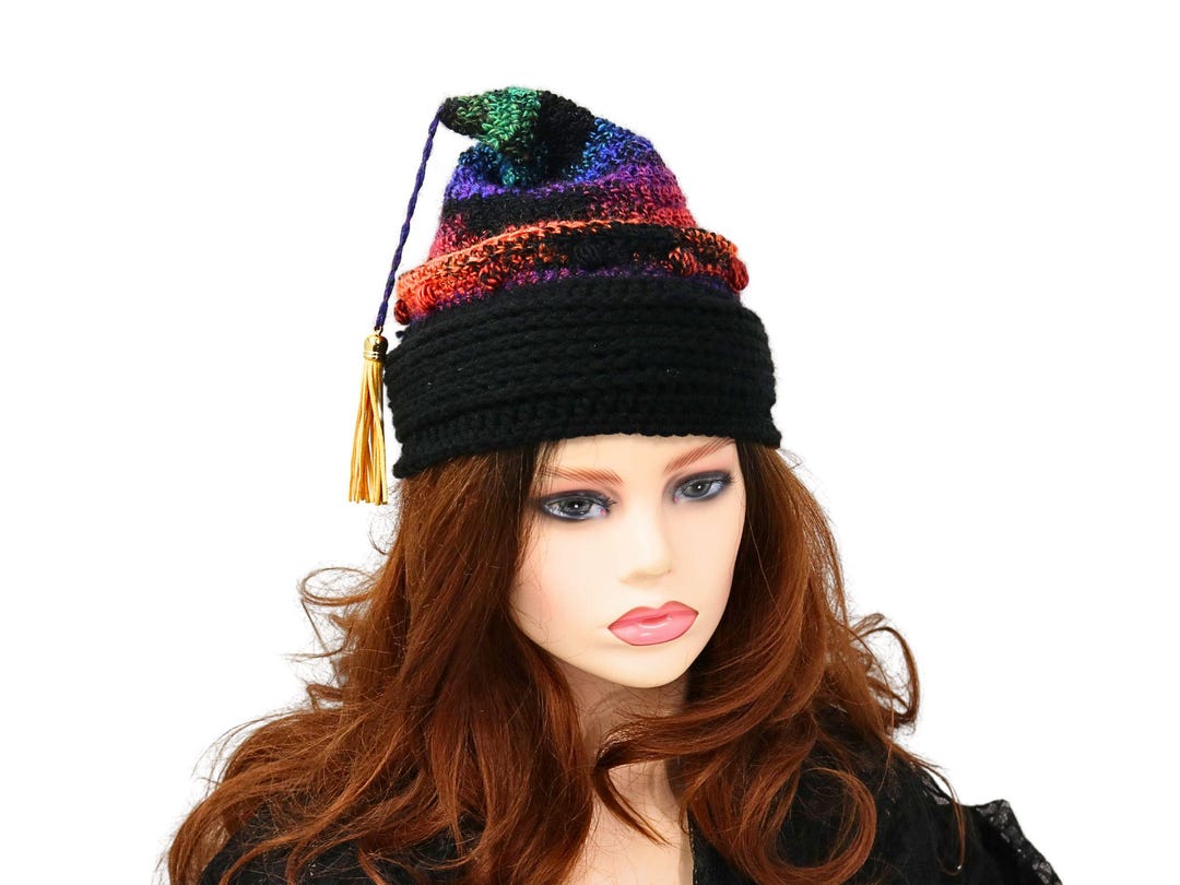 Victorian Wizard Smoking Hat, Witch Hat, Yule Tassel Hat for Him Her ...