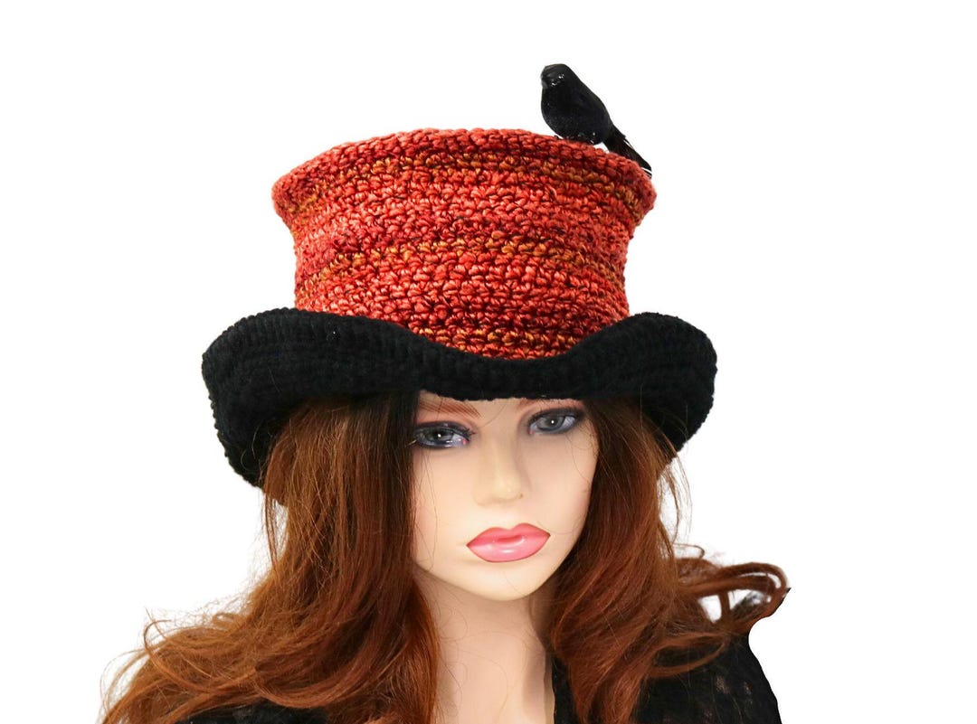 Fun Fall Festival Top Hat, Witchy Crow, Rock Band Top Hat, Goth ...