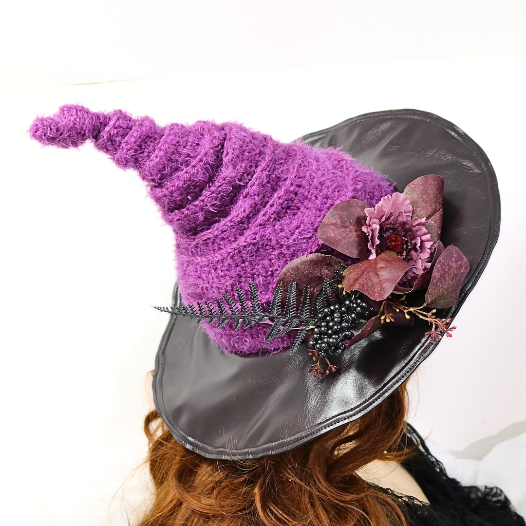 Whimsical Forest Witch Hat, Berries and Fern Fancy Witch Hat, Renfaire ...