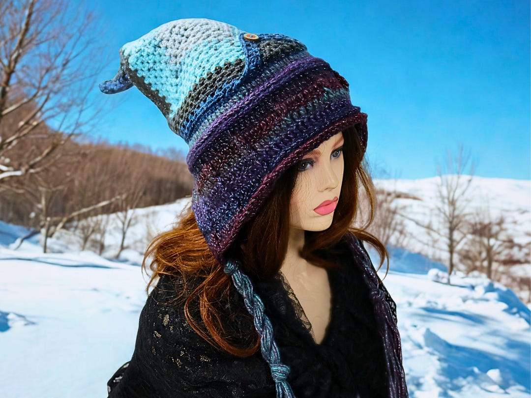 Slouchy Witch Hood, Water Druid Fae Elf Vibes, Renfaire Costume Cosplay ...