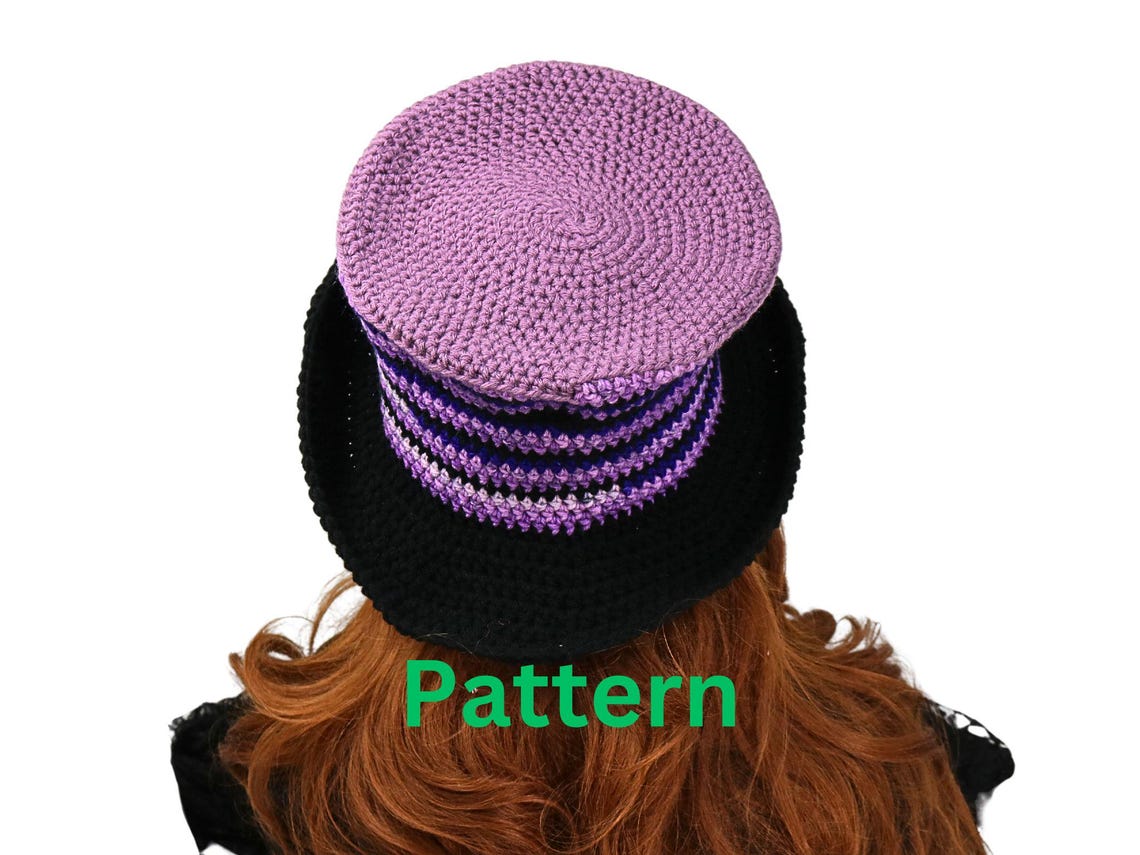 Pattern for Crochet Top Hat, Crochet Pattern, Digital Download PDF ...