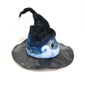 Hand Painted Sea Witch Hat, Ocean Wave Water Witch Accessory, Starry ...