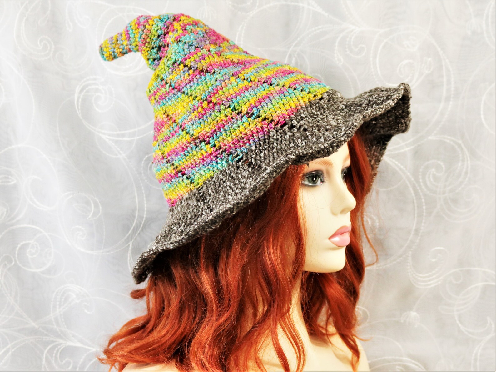 Rainbow Inclusive Witch Hat Wire Brim Crooked Witch Hat - Etsy