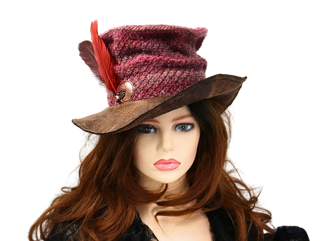 Wonderland Fae Top Hat, Rustic Crochet Top Hat, Him Her, Hatter Vibes ...