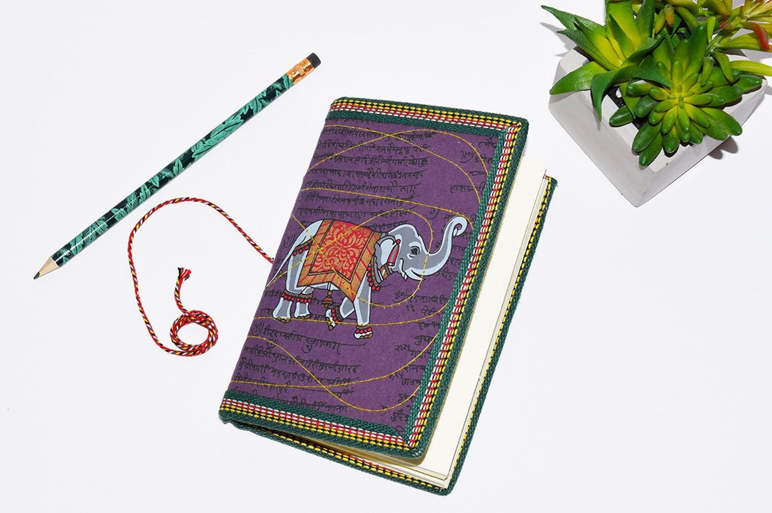 Elephant Print Handmade Paper Journal Eco Friendly | Etsy