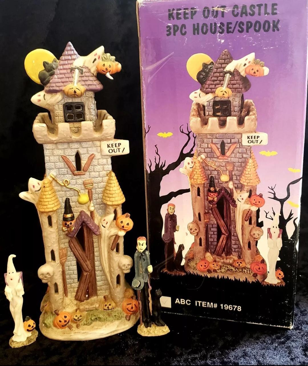 Haunted House ABC Keep Out Castle Halloween Spook Town Village Light ...
