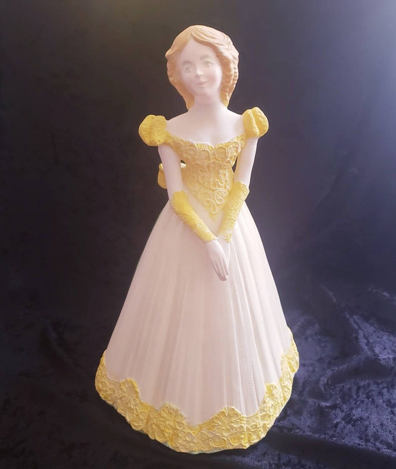 Large Vintage Victorian Style Princess Bride Ballroom Bisque Ceramic ...