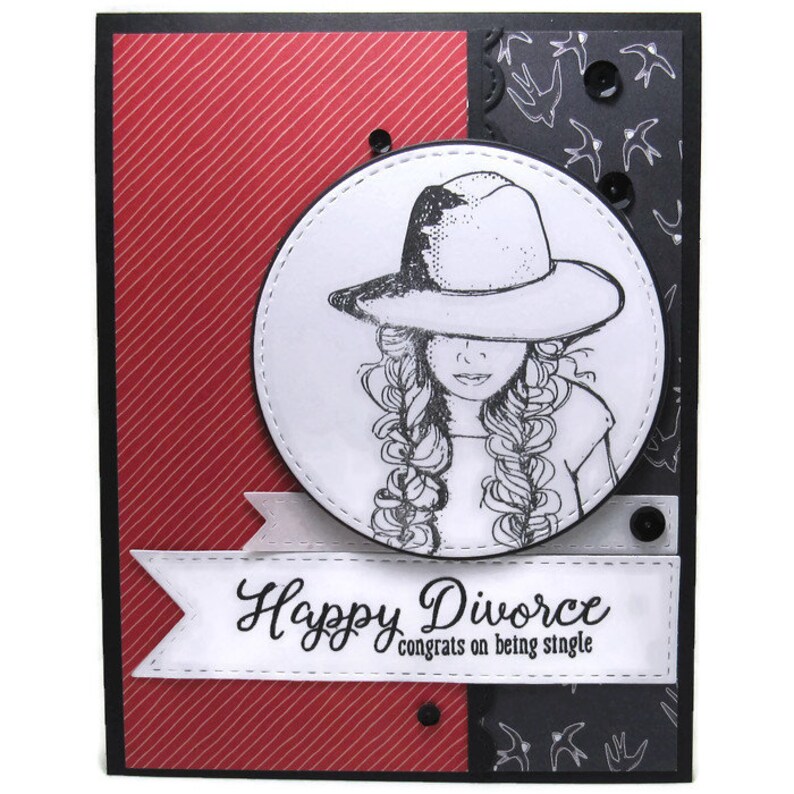 Handmade Happy Divorce Congrats on Being Single Card With Black and ...