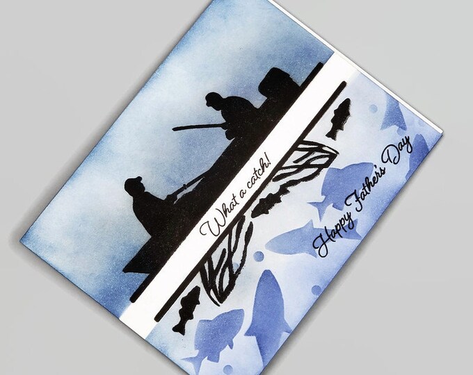 What A Catch | Happy Fathers Day | Fishing Themed Greeting Card | 21-23 ...
