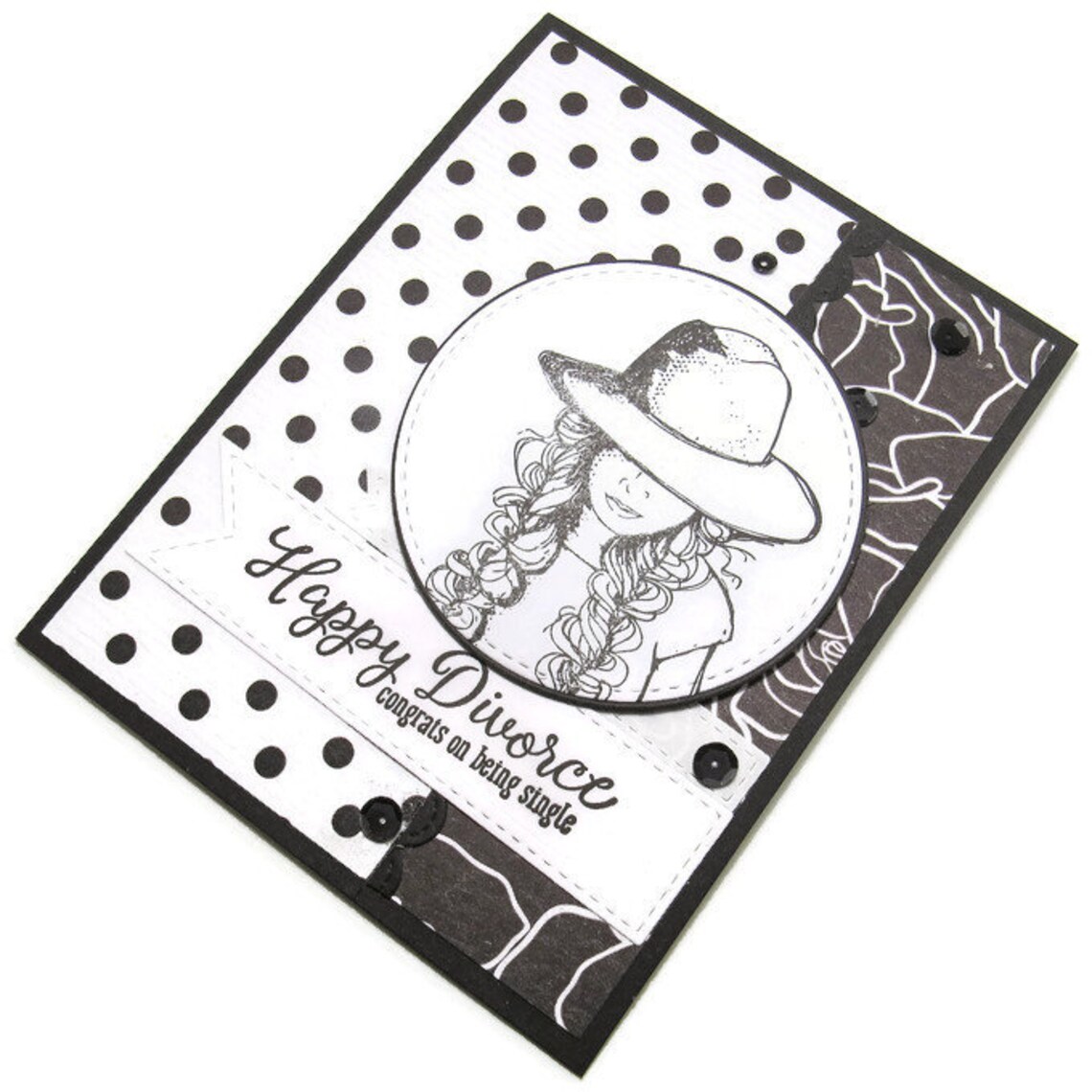 Handmade Happy Divorce Congrats on Being Single Card With Black and ...