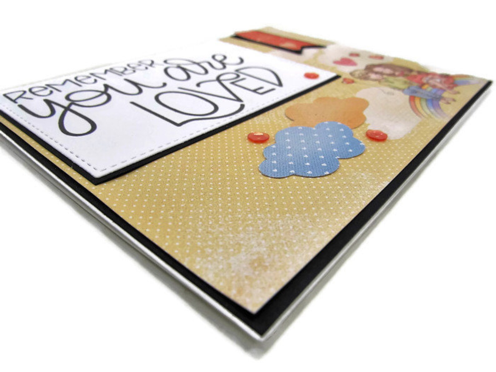 Handmade Love Card Remember You Are Loved Cute Couple Sitting on ...