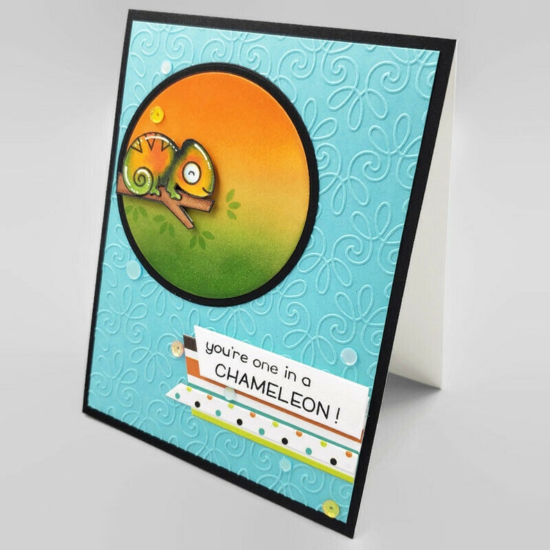 You're One in A Chameleon Encouragement Card 2019248 - Etsy