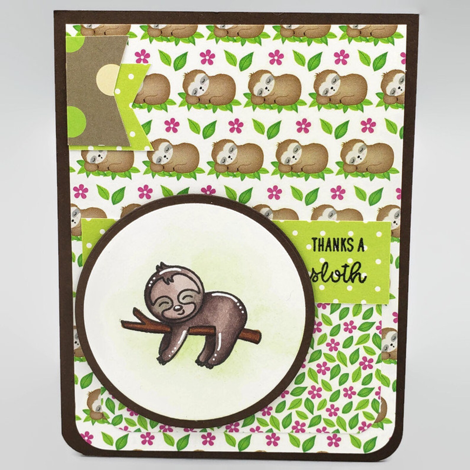 Thanks A Sloth Thank You Card 2019249 - Etsy