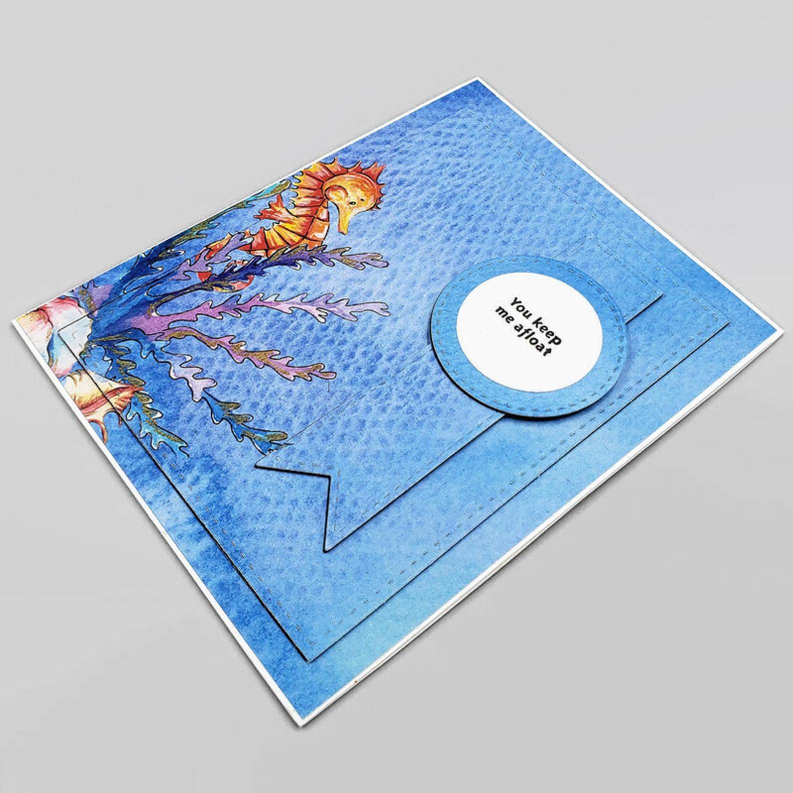 You Keep Me Afloat Ocean Themed Love Card 2019233 - Etsy