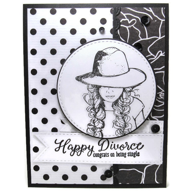 Handmade Happy Divorce Congrats on Being Single Card With Black and ...