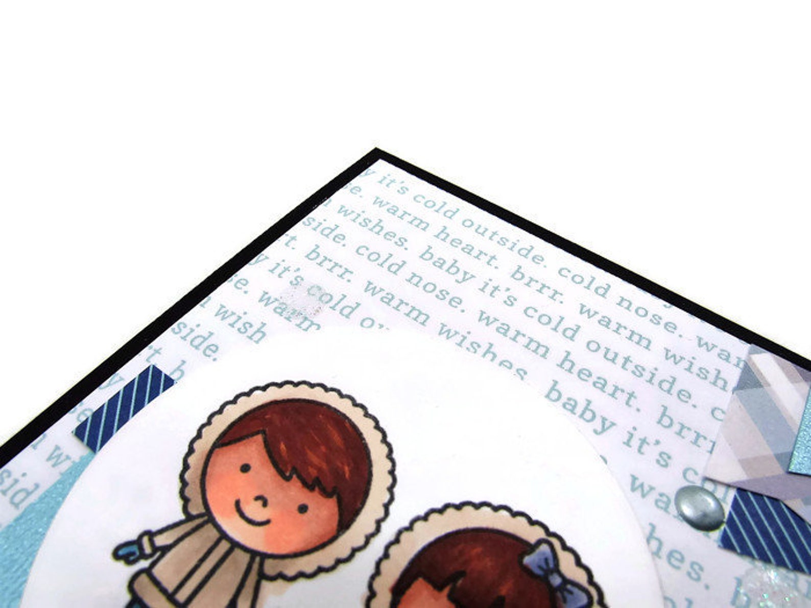 Handmade Love Card Eskimo Kisses Hand Colored Eskimo Themed Card for ...