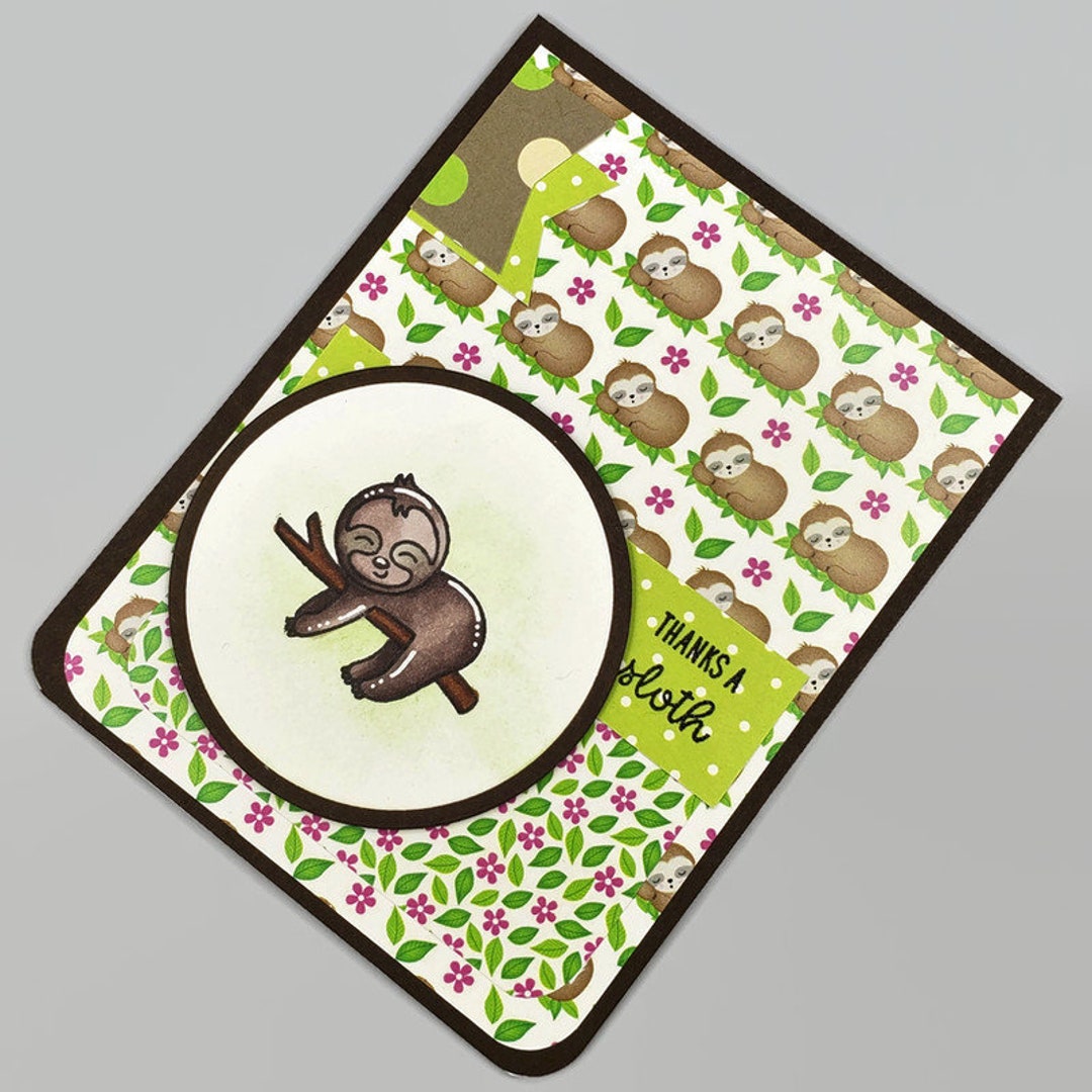 Thanks A Sloth Thank You Card 2019249 - Etsy