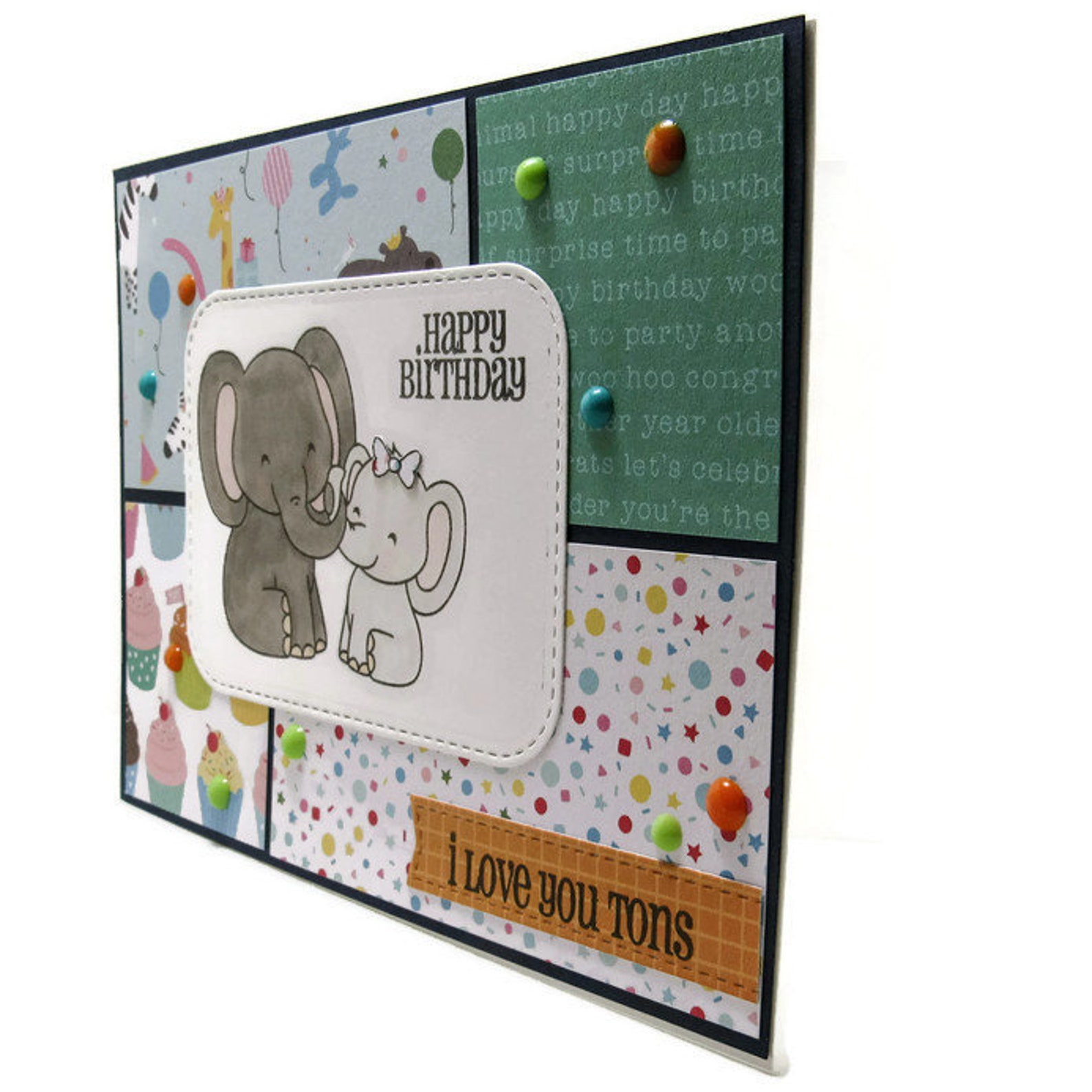 Handmade Elephant Birthday Card for A Girl With Animal - Etsy