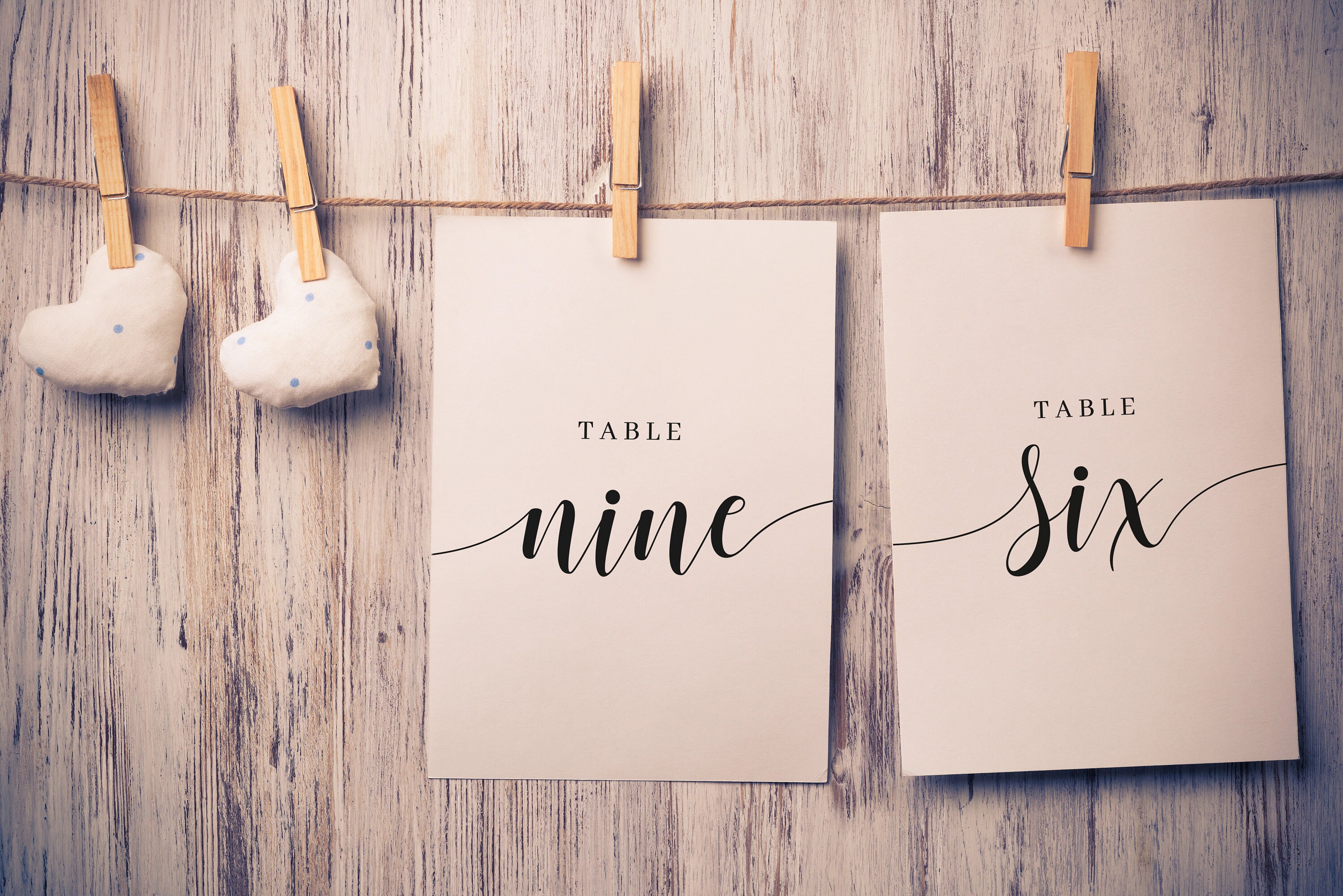 Printable Script Wedding Table Numbers Wedding Table Numbers | Etsy