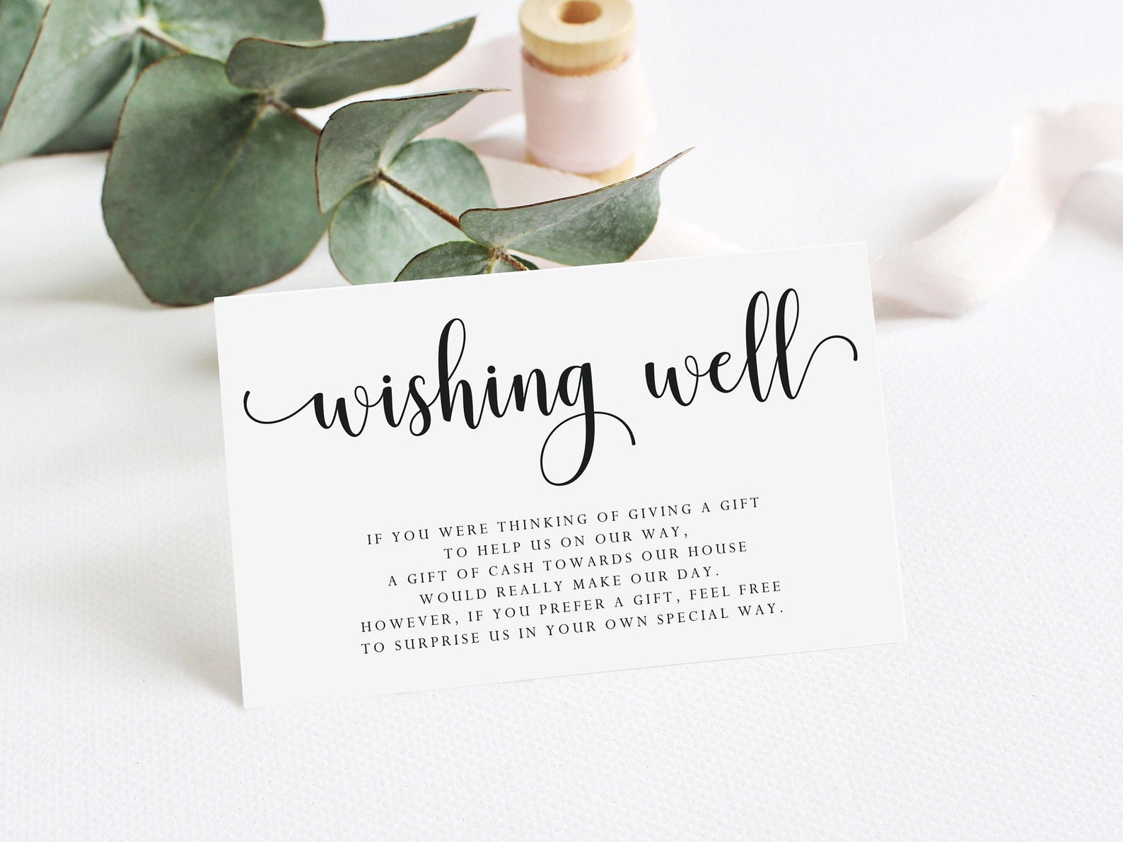 Printable Wishing Well Wedding Invitation Insert Editable - Etsy