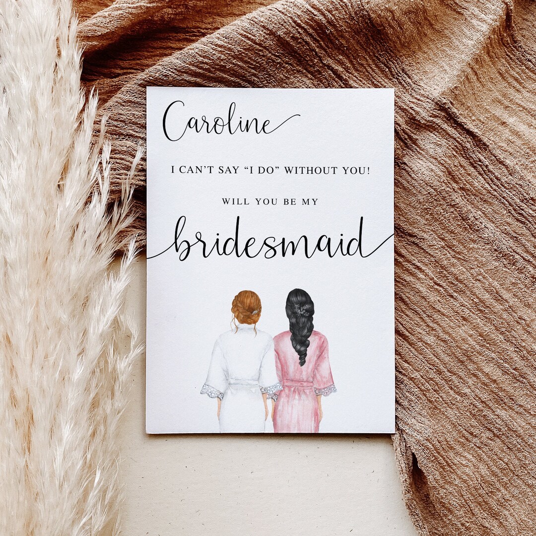 Printable Bridesmaid Proposal Card With Bridesmaid Graphics - Etsy