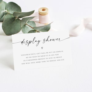 Minimalist Display Shower Invitation Insert Card, Display Shower Bridal ...