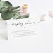 Minimalist Display Shower Invitation Insert Card, Display Shower Bridal ...