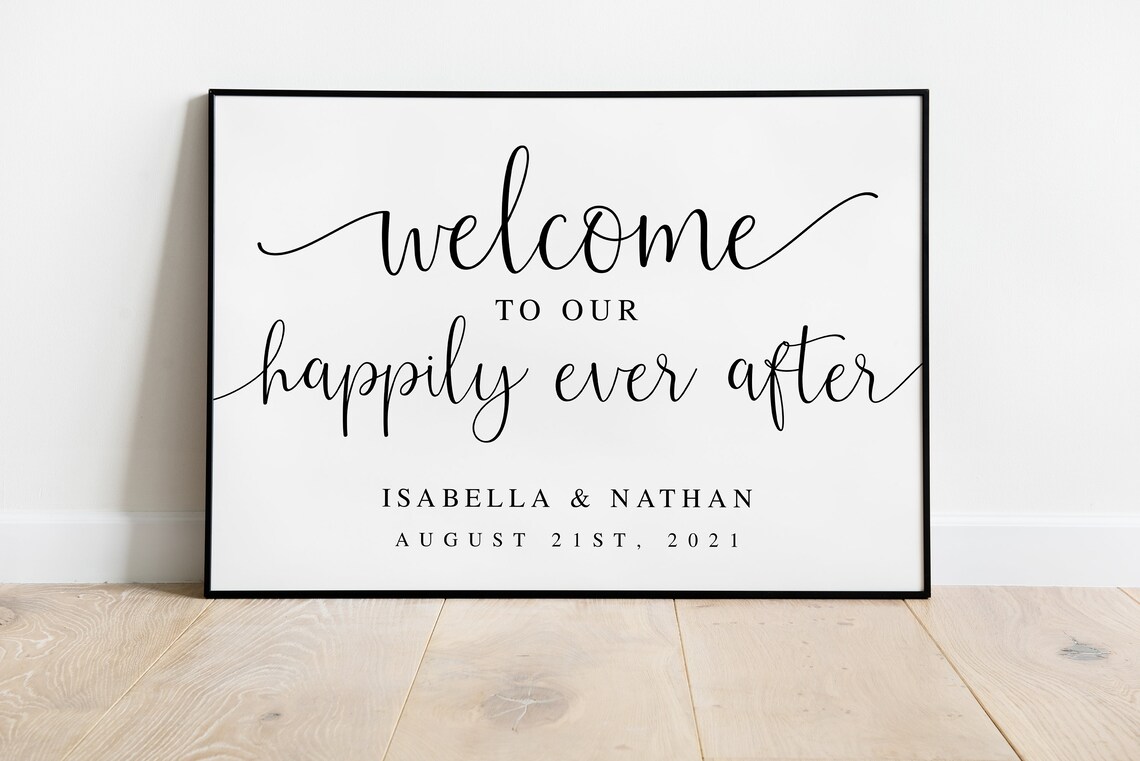 Wedding Welcome Sign Printable Wedding Welcome Sign Template - Etsy